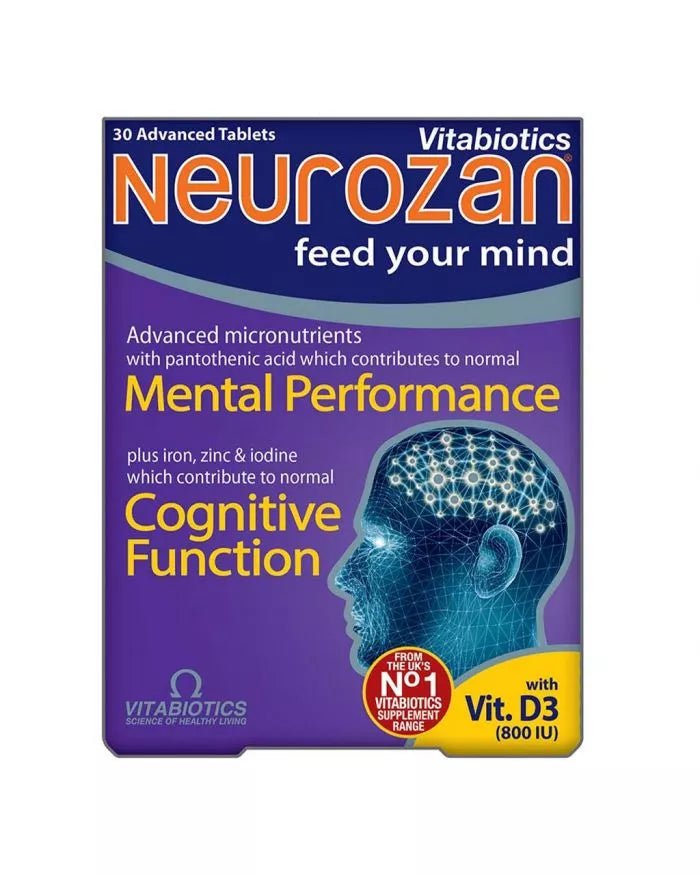 Vitabiotics Neurozan Mind Booster Supplement Tablets For Healthy Mental ...