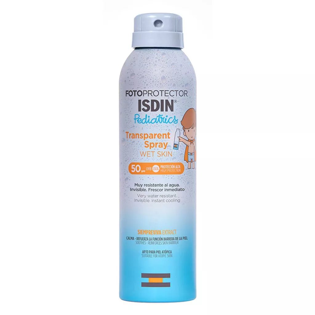 Isdin Pediatrics Fotoprotector Wet Skin Transparent Spray With SPF50 ...