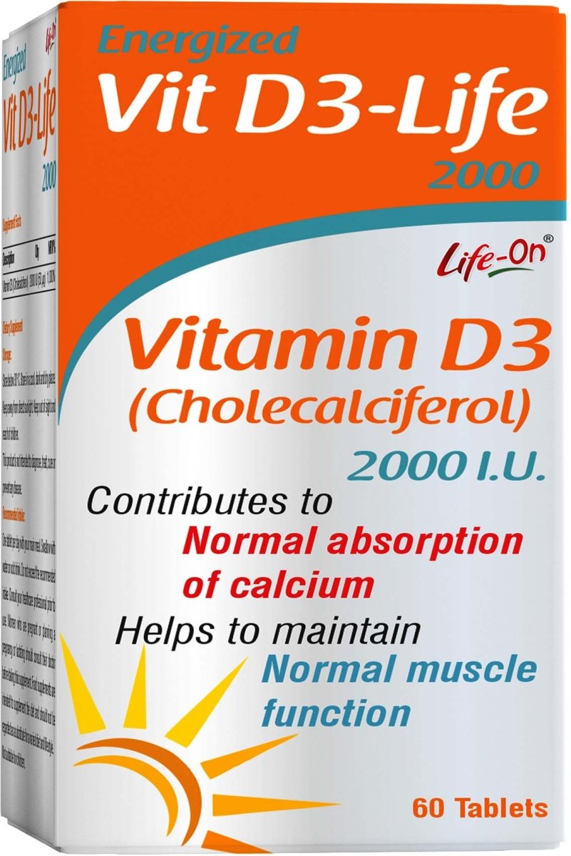 Life On Energized Vit D3-Life 2000 IU Tab 60s – Med7 Online
