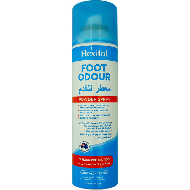 Flexitol Foot Odour Powder Spray 210ml : Shop Online from MED7Online ...